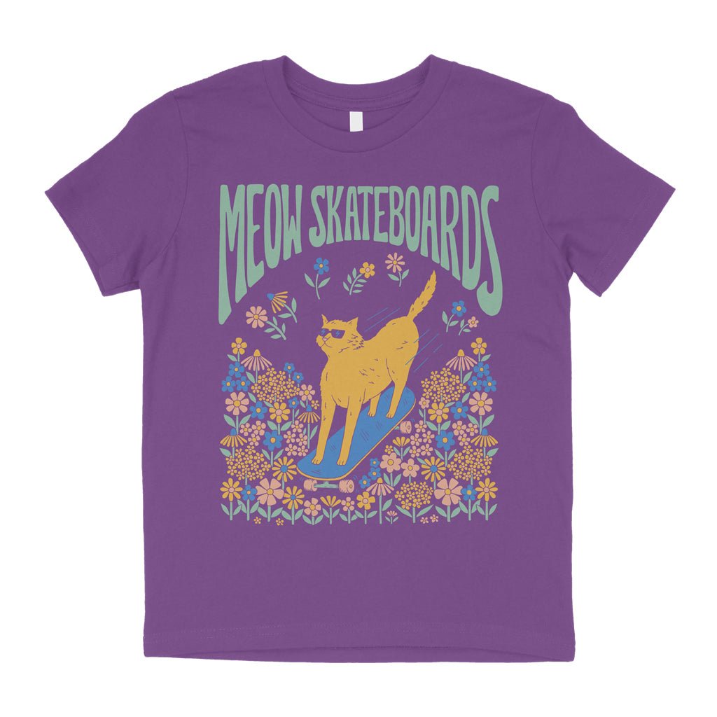 Meow Skateboards | Meadow Kids Kids T-Shirt [Royal Purple]