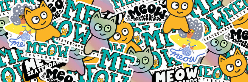 STICKERS | Die-Cut Decals for Skateboards, Laptops & More – Meow ...